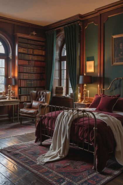 19 Bold Dark Academia Bedroom Ideas for a Cozy Vintage Feel
