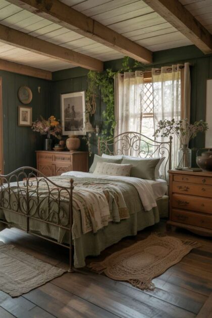19 Charming Dark Cottagecore Bedroom Ideas for Coziness
