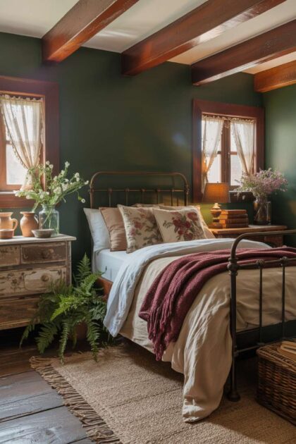 19 Charming Dark Cottagecore Bedroom Ideas for Coziness