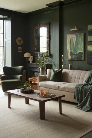21 Stylish Dark Green Living Room Ideas For A Bold Look