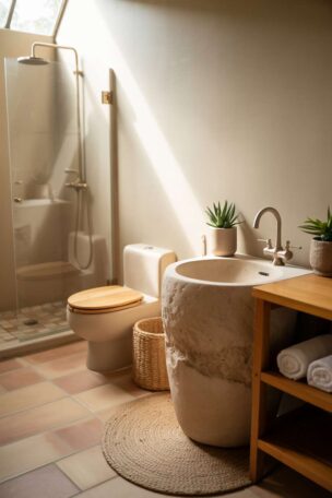 23 Stunning Earthy Bathroom Ideas to Create Natural Calm