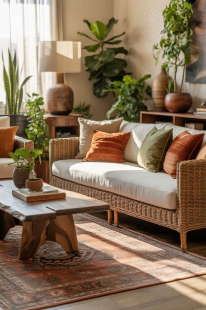 19 Earthy Boho Living Room Ideas for Warm Cozy Home Vibes