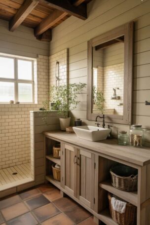 13 Classic Rustic Farmhouse Bathroom Ideas for Country Charm