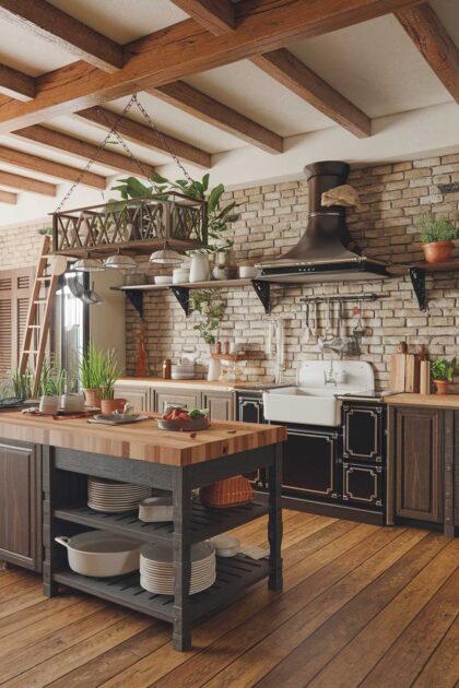 24 Charming Rustic Farmhouse Kitchen Ideas You'll Love