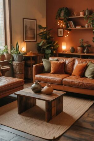 17 Warm Earthy Living Room Ideas for a Cozy Natural Update