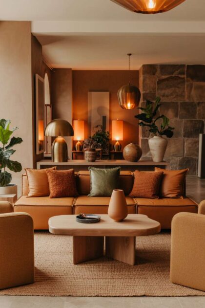 17 Warm Earthy Living Room Ideas for a Cozy Natural Update